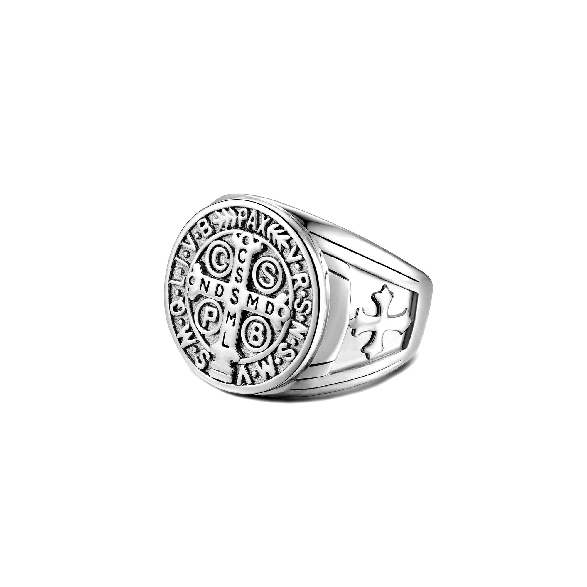 BOBIJOO Jewelry - Signet Cross Ring Saint Benedict Gross Money - 17,90