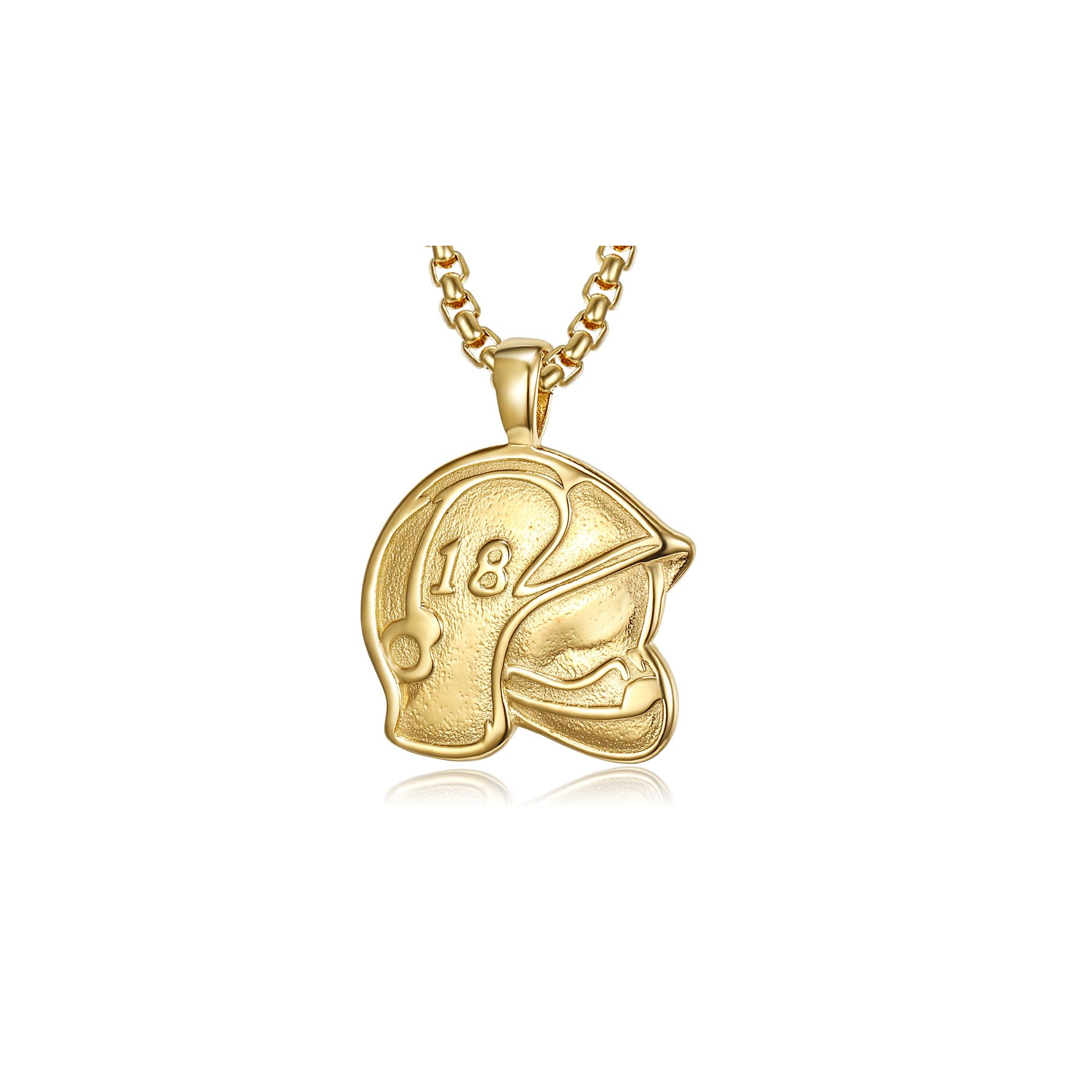 BOBIJOO Jewelry - Pendant Helmet Fireman France 18 Steel Gold - 34,90