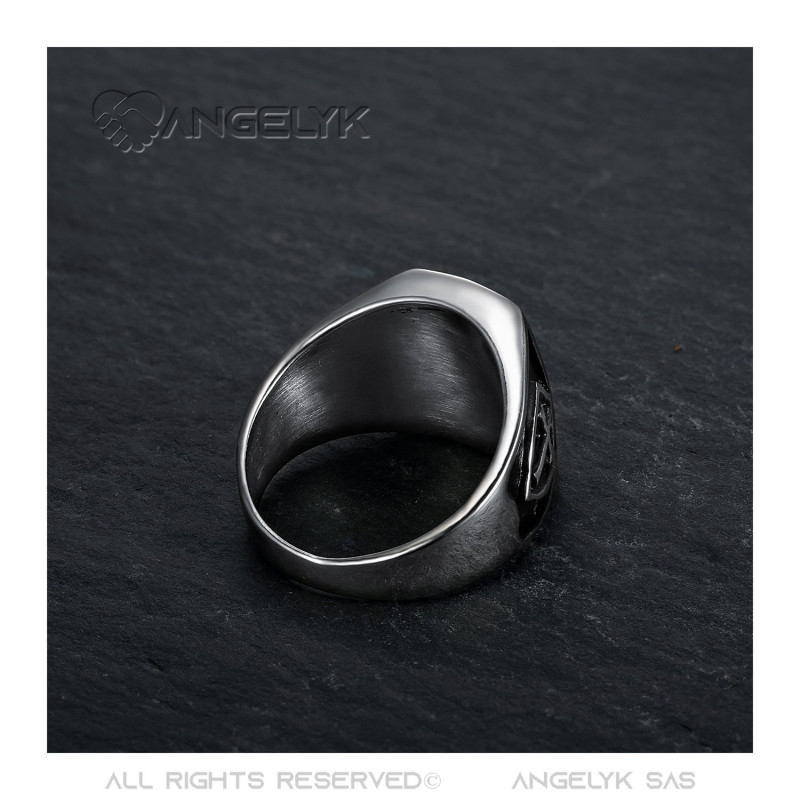 BOBIJOO Jewelry - Signet Ring Shield Templar Cross Silver - 19,90