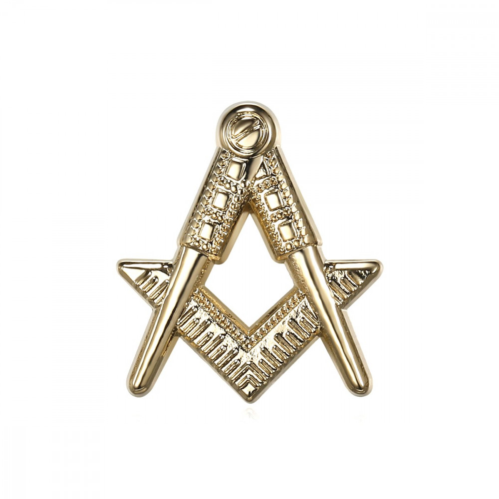 BOBIJOO Jewelry - Pins Franc Maçon G Equerre Compas Or - 7,90