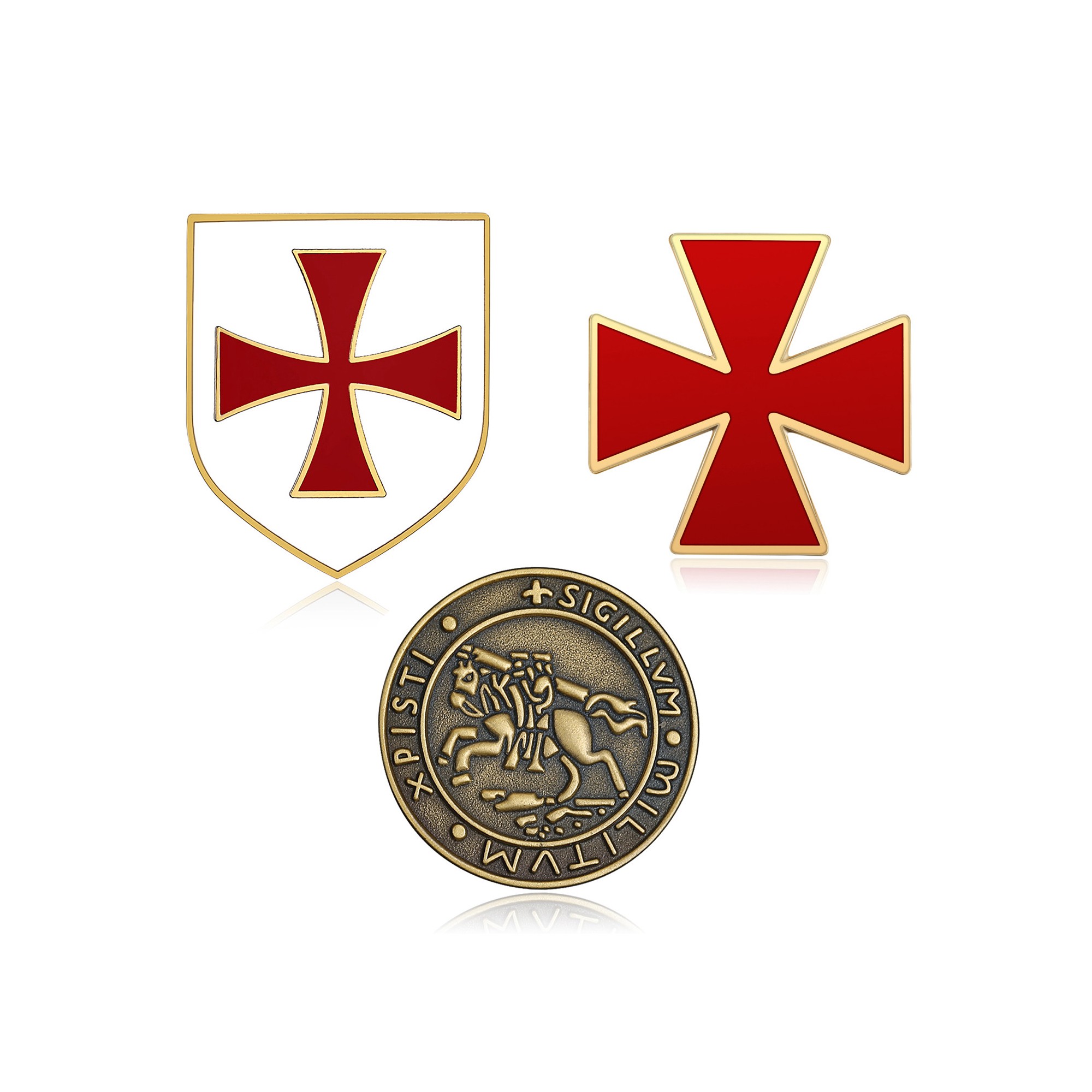 BOBIJOO Jewelry - Lot of 3 badge Order of the Knights Templar - 14,90