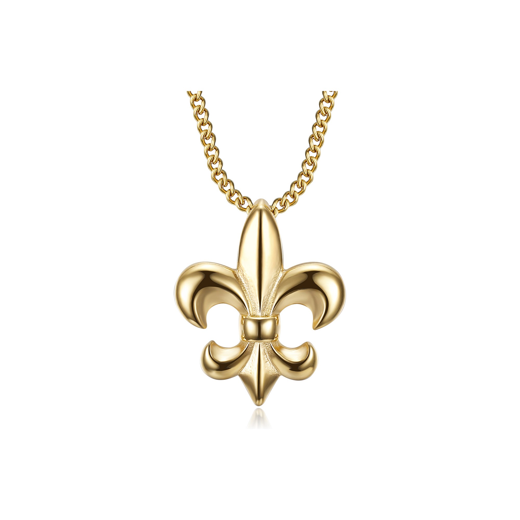 Lily flower necklace | discreet and fine unisex pendant