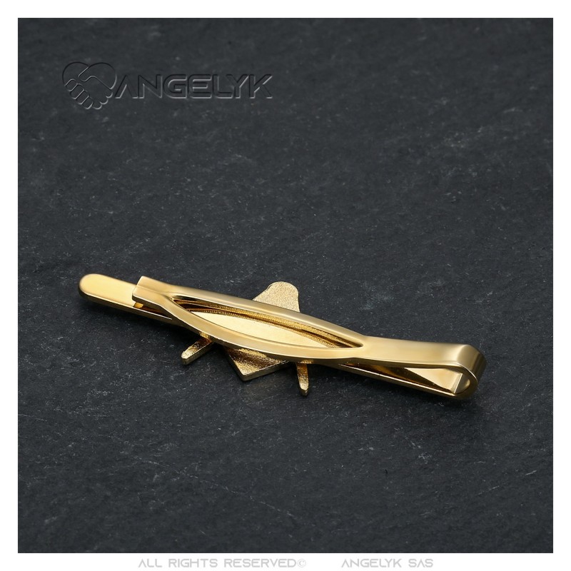 Gold and Blue Freemason Tie Clip