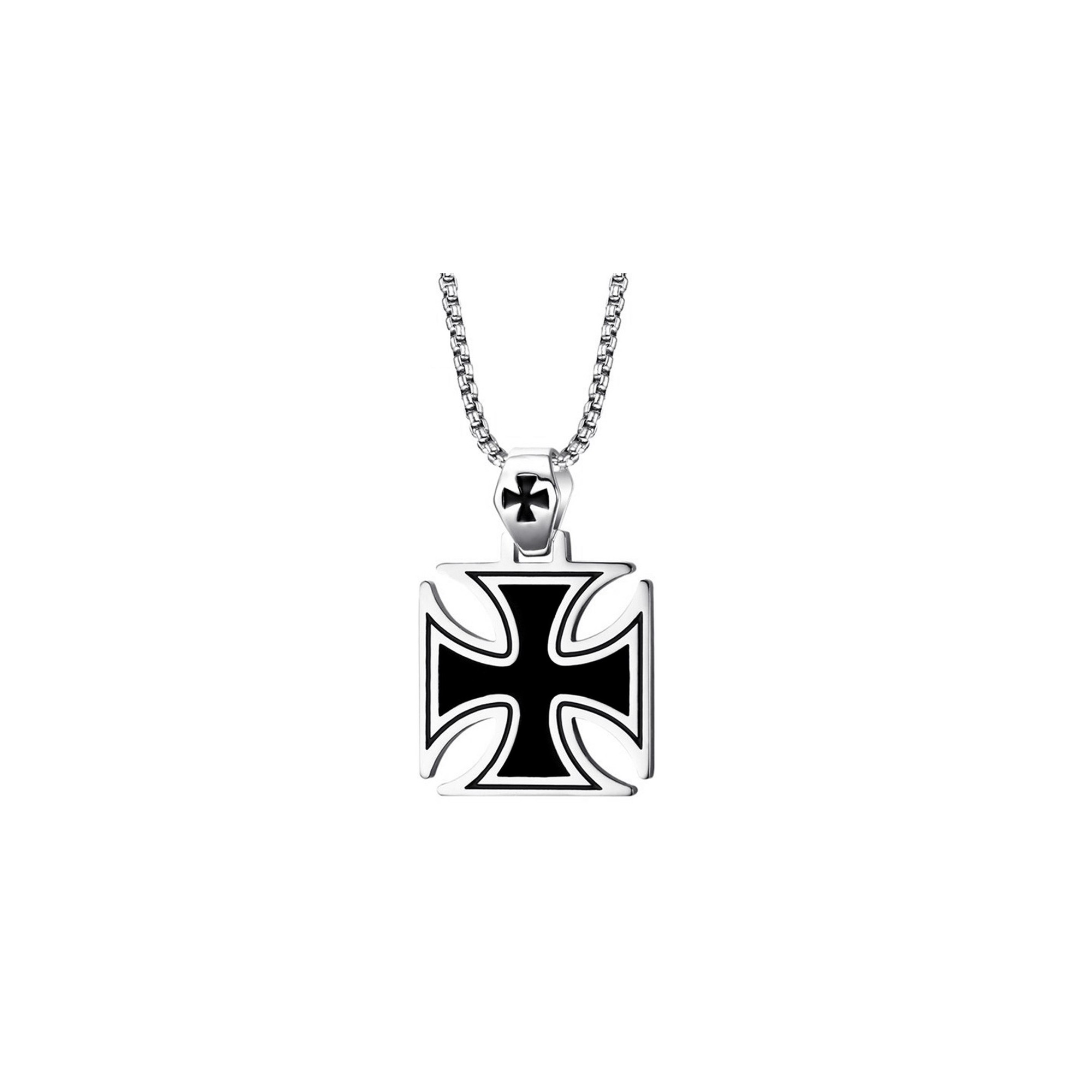 BOBIJOO Jewelry - Grand Pendentif Croix de Caravaca Acier Plaqué Or ...