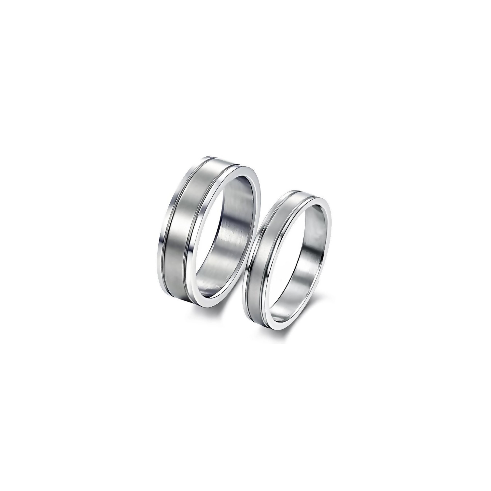BOBIJOO Jewelry - Ring Alliance Ring Brushed Steel Single - 12,90